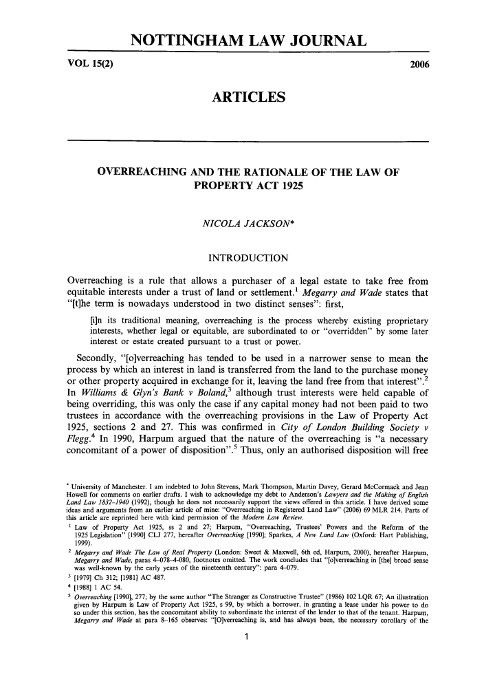 Overreaching And The Rationale Of The Law Of Property Act 1925 15 overreaching-and-the-rationale-of-the-law-of-property-act-1925-15